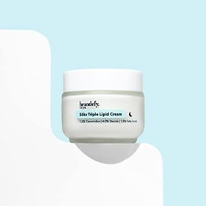 Brandefy Silks Triple Lipid Peptide Cream – Ceramide Cream to Restore + Protect, Skin Barrier Repair Cream with 1.5% Pure Ceramides, Squalane Oil, 4.0% Pomegranate Sterols, 1.8% Fatty Acids, 1.7oz