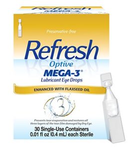 refresh optive mega-3 lubricant eye drops, preservative-free, 0.01 fl oz single-use containers, 30 count