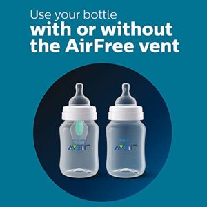 Philips Avent Anti-Colic Baby Bottles with AirFree Vent, 4oz, 4pk, Clear, SCY701/04