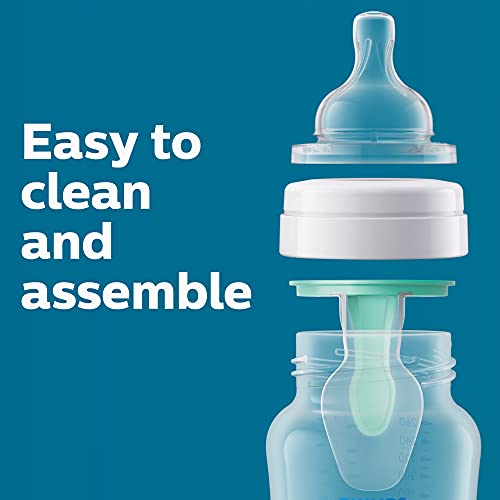 Philips Avent Anti-Colic Baby Bottles with AirFree Vent, 4oz, 4pk, Clear, SCY701/04