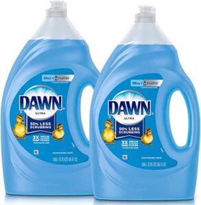 dawn dish soap ultra dishwashing liquid, dish soap refill, original scent, 56 fl oz (pack of 2)