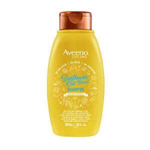 Aveeno Deep Moisturizing Sunflower Oil Blend Shampoo with Oat for Dry Damaged Hair, Dye, Paraben & Sulfate Surfactants Free, 12 Fl Oz