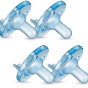 Philips AVENT Soothie Pacifier, Blue, 0-3 Months, 4 Pack, SCF190/43