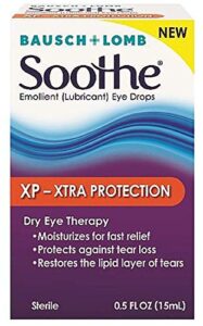 bausch & lomb soothe xp emollient lubricant eye drops xtra protection with restoryl 0.50 oz (pack of 3)