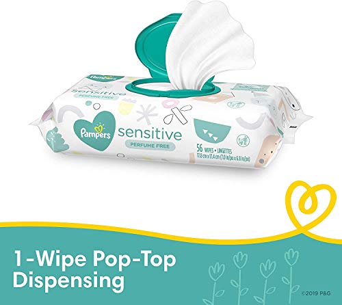 Pampers Swaddlers Disposable Baby Diapers Size 1, 2 Month Supply (2 x 198 Count) with Sensitive Water Based Baby Wipes, 12X Pop-Top Packs (864 Count)