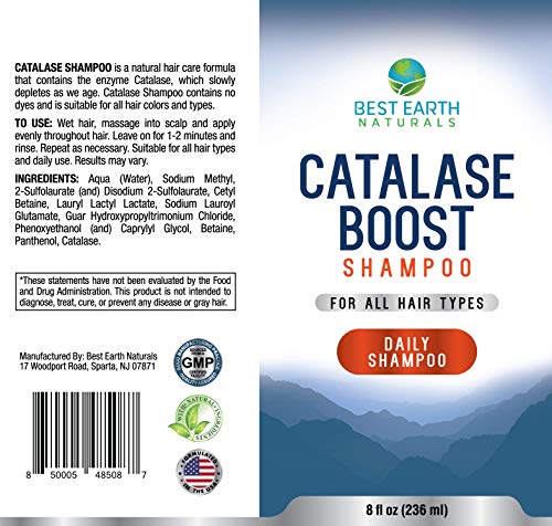 Catalase Boost Shampoo Daily Catalase Shampoo for Men and Women 8 Ounces