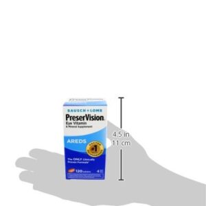 PreserVision AREDS Eye Vitamin & Mineral Supplement, Contains Vitamin C, A, E, Zinc & Copper, 120 Tablets (Pack of 2) (Packaging May Vary)