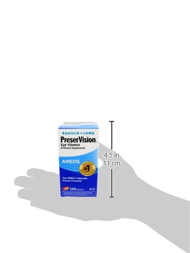 PreserVision AREDS Eye Vitamin & Mineral Supplement, Contains Vitamin C, A, E, Zinc & Copper, 120 Tablets (Pack of 2) (Packaging May Vary)