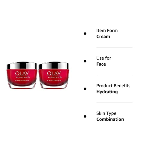 Olay Regenerist Plus Micro Sculpting Cream, 1.7 Ounce (Pack of 2)