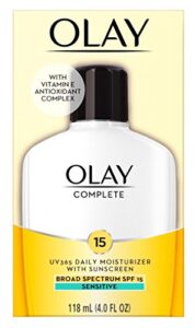 olay complete all day moisturizer spf 15, sensitive 4 oz (pack of 3)