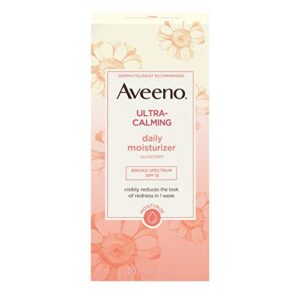 Aveeno, Facial Moisturizers Ultra-Calming Daily Moisturizer, SPF 15, Pump, 4 fl oz