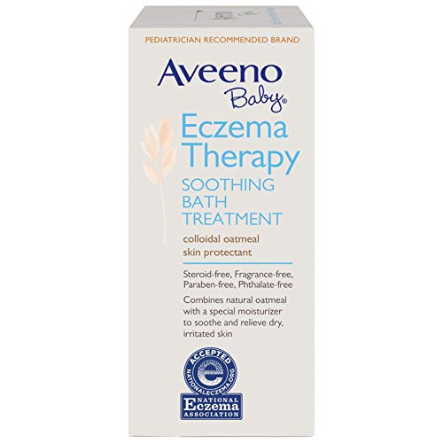 Aveeno Baby Eczema Therapy Soothing Bath Treatment for Relief of Dry, Itchy and Irritated Skin, Made with Soothing Natural Colloidal Oatmeal, 5 ct.