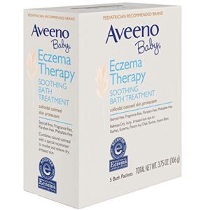 Aveeno Baby Eczema Therapy Soothing Bath Treatment for Relief of Dry, Itchy and Irritated Skin, Made with Soothing Natural Colloidal Oatmeal, 5 ct.