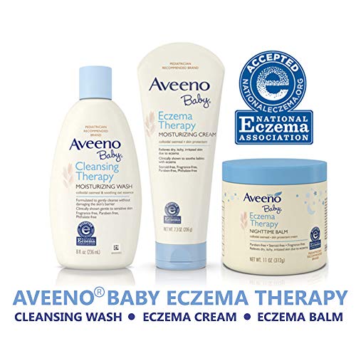 Aveeno Baby Eczema Therapy Soothing Bath Treatment for Relief of Dry, Itchy and Irritated Skin, Made with Soothing Natural Colloidal Oatmeal, 5 ct.