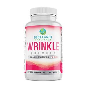 wrinkle formula advanced anti-aging, beauty supplement, with collagen, antioxidants, glutathion, resveratrol, and more