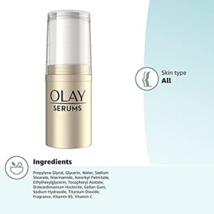 Vitamin C Face Serum by Olay, Skin Brightening Serum Stick with Vitamin C and Vitamin B3, 0.47 Fl Oz