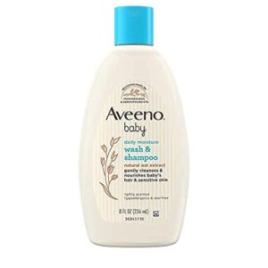 aveeno lightly scented baby wash & shampoo 8 oz.