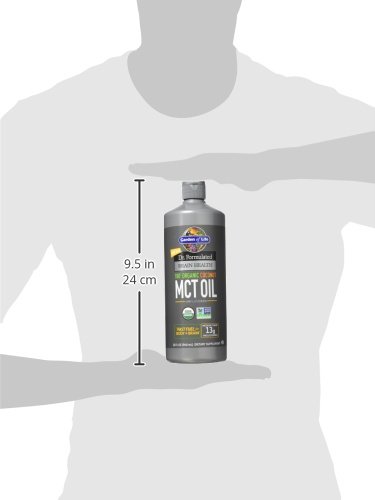 Garden of Life Dr. Formulated Brain Health 100% Organic Coconut MCT Oil 32 fl oz Unflavored, 13g MCTs, Keto & Paleo Diet Friendly Body & Brain Fuel, Certified Non-GMO Vegan & Gluten Free, Hexane-Free