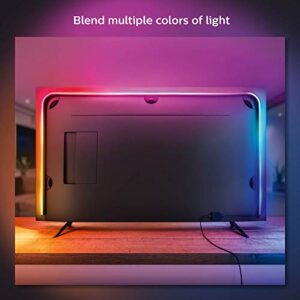 Philips Hue Play Gradient 55" TV LED Backlight Lightstrip, Flowing Multicolor Effect, Surround Lighting for Home Theater, Sync with Movies, Music and Video Games, Requires Hue Bridge and HDMI Sync Box