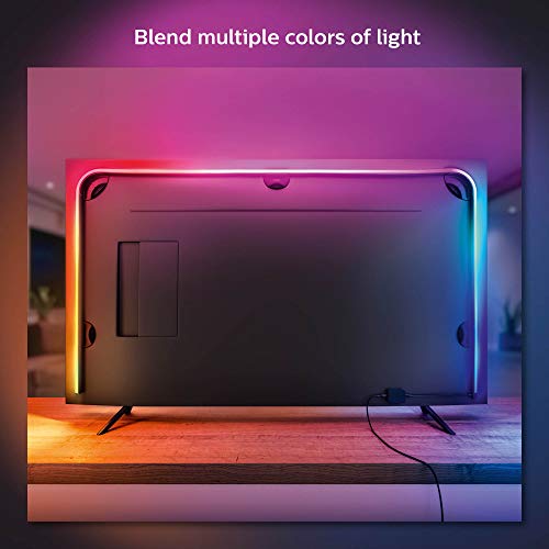 Philips Hue Play Gradient 55" TV LED Backlight Lightstrip, Flowing Multicolor Effect, Surround Lighting for Home Theater, Sync with Movies, Music and Video Games, Requires Hue Bridge and HDMI Sync Box