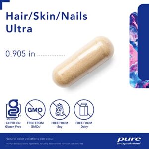 Pure Encapsulations Hair/Skin/Nails Ultra | Supplement for Collagen, Anti Aging, Keratin, Antioxidants, Skin Hydration, Health, Hair, and Nails* | 60 Capsules