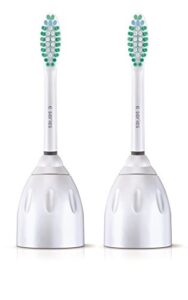 philips sonicare genuine e-series replacement toothbrush heads, 2 brush heads, white, frustration free packaging, hx7022/30