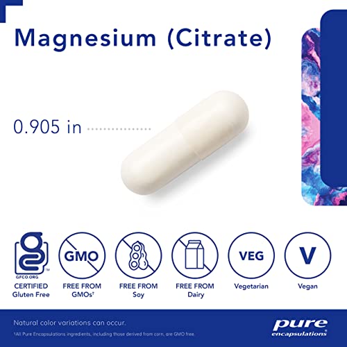 Pure Encapsulations Magnesium (Citrate) | Supplement for Sleep, Heart Health, Muscles, and Metabolism* | 180 Capsules