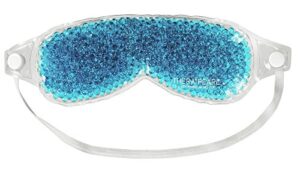 eye mask by therapearl, ice pack, flexible gel beads for hot cold therapy, for puffy, swollen eyes & relaxation, non toxic & reusable