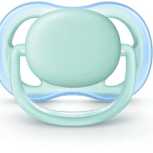 Philips AVENT Ultra Air Pacifier, 0-6 Months, Blue/Green, 4 Pack, SCF244/40