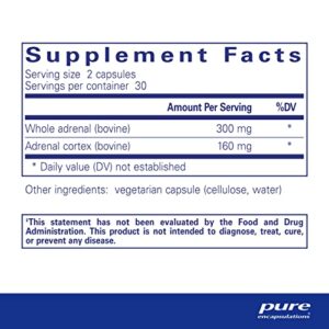 Pure Encapsulations Adrenal | Supplement to Support Healthy Cortisol Levels, Fatigue, Stress Moderation, and Adrenal Gland Function* | 60 Capsules