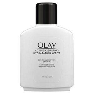 olay active hydrating beauty fluid original moisturizer for women, 4 ounce