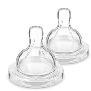 philips avent anti-colic baby bottle flow 2 nipple, 2pk, scy762/02