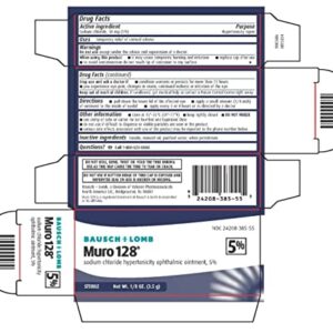 Bausch & Lomb Muro 128 Sodium Chloride Hypertonicity Opthalmic Ointment 5% 3.5g (lot of 4 boxes)