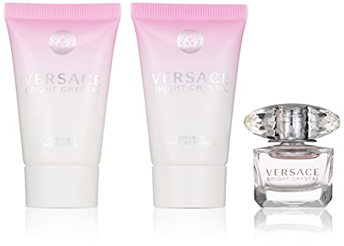 Versace Versace Bright Crystal By Versace for Women - 3 Pc Gift Set 5ml Edt Splash, 2x25ml Shower Gel, Body, 3count