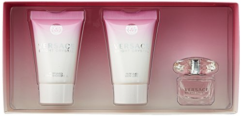 Versace Versace Bright Crystal By Versace for Women - 3 Pc Gift Set 5ml Edt Splash, 2x25ml Shower Gel, Body, 3count