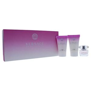 Versace Versace Bright Crystal By Versace for Women - 3 Pc Gift Set 5ml Edt Splash, 2x25ml Shower Gel, Body, 3count