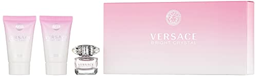 Versace Versace Bright Crystal By Versace for Women - 3 Pc Gift Set 5ml Edt Splash, 2x25ml Shower Gel, Body, 3count