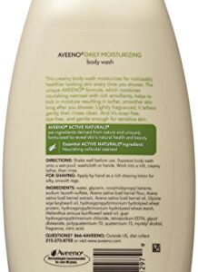 Aveeno Active Naturals Daily Moisturizing Body Wash with Natural Oatmeal, 18-Ounce Bottles (Pack of 3)