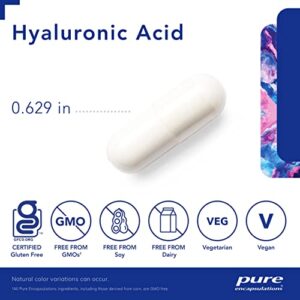 Pure Encapsulations Hyaluronic Acid | Supplement to Support Skin Hydration, Joint Lubrication, and Comfort* | 180 Capsules