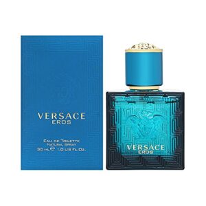 versace eau de toilette spray for men, eros, 1 ounce