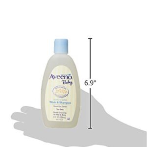 Aveeno Baby Wash & Shampoo for Hair & Body, Tear-Free, Fresh, 8 Oz