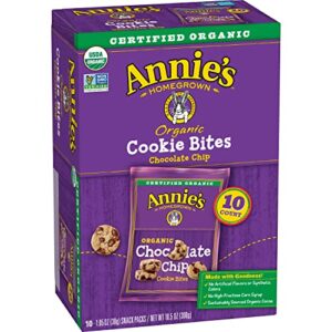 annie’s organic chocolate chip cookie bites, 10 ct