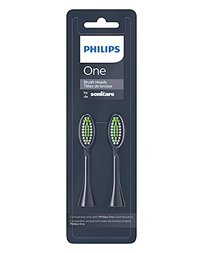 Philips Sonicare One Toothbrush, Electric Battery Powered Toothbrush with Sleek travel Case and 2pk Toothbrush Heads - MIdnight Blue, HY100-01