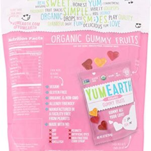 YumEarth Valentines Gummy Fruits, 10 Snack Packs (7 Ounces each)