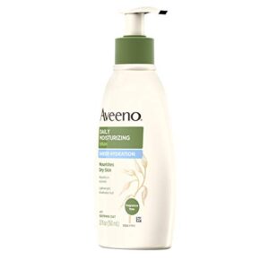 Aveeno Sheer Hydration Daily Moisturizing Lotion For Dry Skin With Soothing Oat, Lightweight, Fast-Absorbing & Fragrance-Free Intense Body Moisturizer, 12 Fl. Oz