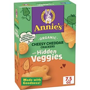 annie’s hidden veggie cheddar crackers, 7.5 oz