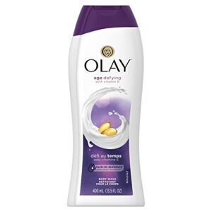 olay age defying with vitamin e body wash, 13.5 oz