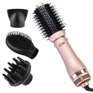 chi volumizer 4-in-1 blowout brush, rose gold