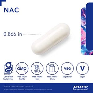 Pure Encapsulations NAC 600 mg | N-Acetyl Cysteine Amino Acid Supplement for Lung and Immune Support, Liver, and Antioxidants* | 90 Capsules