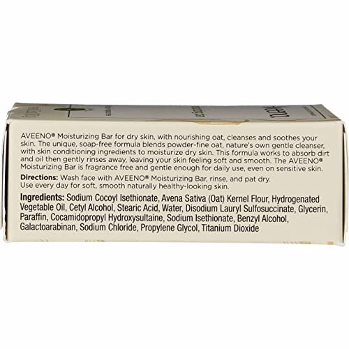 AVEENO Naturals Moisturizing Bar for Dry Skin 3.50 oz (Pack of 12) - Packaging May Vary